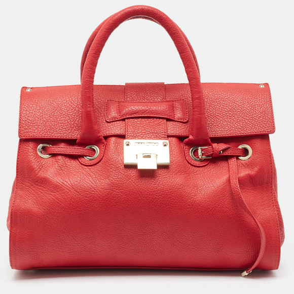 Jimmy Choo | Bags | Jimmy Choo Red Leather Rosalie Satchel | Poshmark